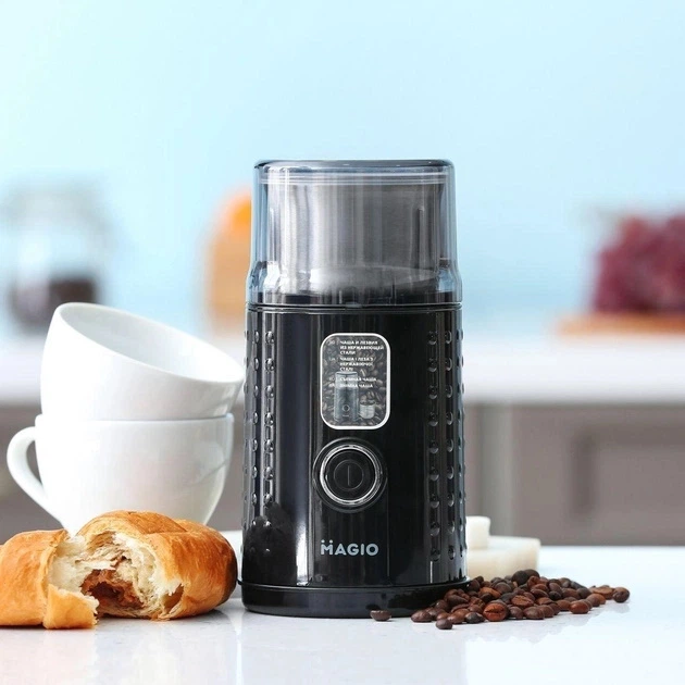 Кавомолка електрична Magio MG-203 200 Вт Чорний (9404) – фото, відгуки, характеристики в ...