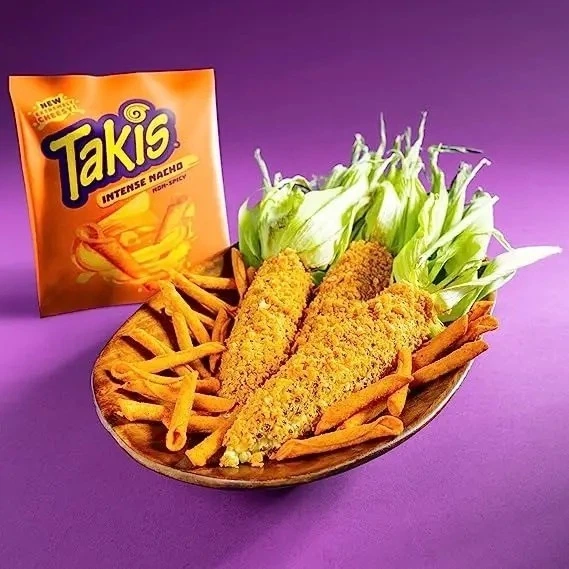 Чипсы Takis Intense Nacho Cheese Flavored Rolled Cheesy Tortilla Chips ...