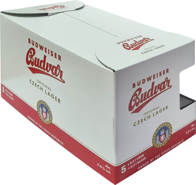 Подарочный набор пива Budweiser Budvar Original Czech Lager 5% 0.5 л x ...