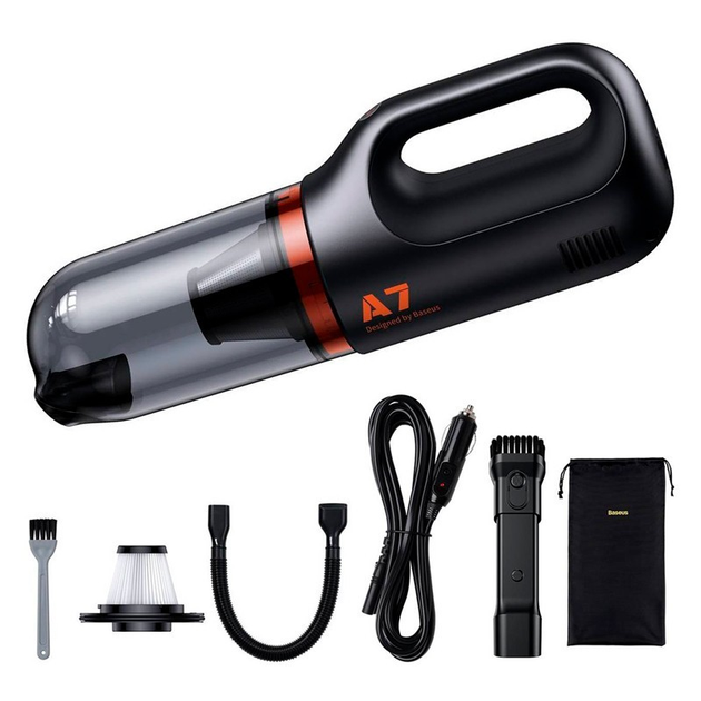 Автомобильный пылесос ручной BASEUS A7 Car Vacuum Cleaner |500mL, 90W ...