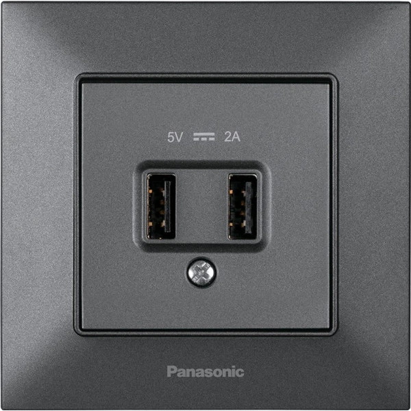 Розетка USB 5В-2А Arkedia Slim Panasonic дымчастая – фото, отзывы, характеристики в интернет ...