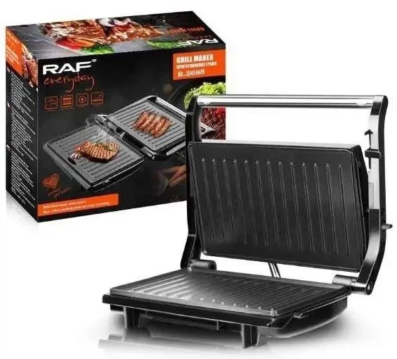 Электрическая бутербродница гриль RAF R.2685 750 Вт. контактный мультимейкер с антипригарным ...