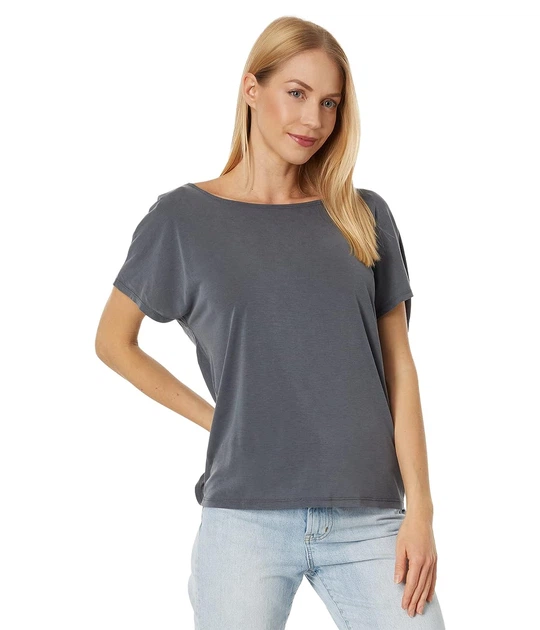 Футболка Lucky Brand Sandwash Twist Back Tee Blackened Pearl, L (48) (11817732) – Брендовий одяг ...