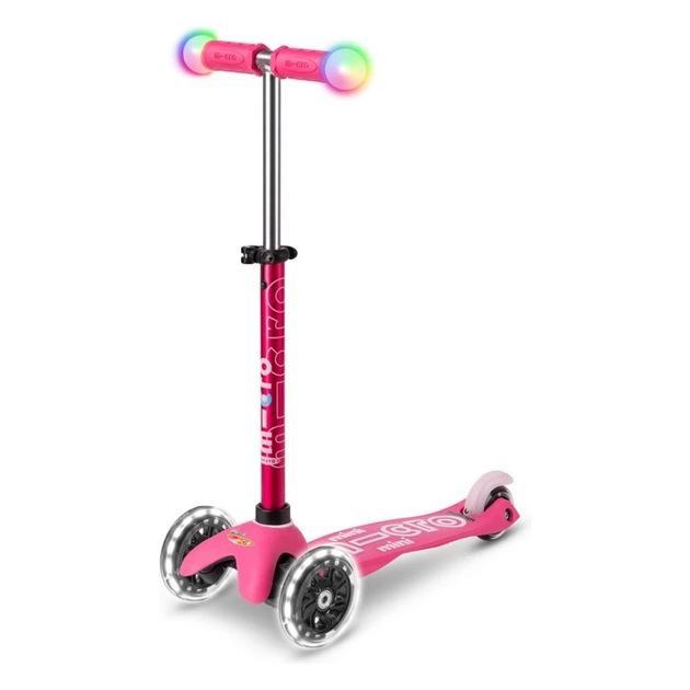 Самокат MICRO серии "Mini Deluxe Magic" - РОЗОВЫЙ (до 50 kg, 3-х ...