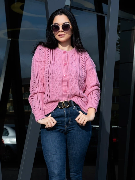 Кардиган жіночий Merribel Boniqe One size Рожевий (5907621617332) – в ...