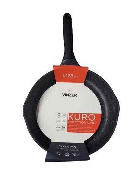 Сковорода Vinzer Kuro Induction Line d28 см h5,5 см алюминий с ...
