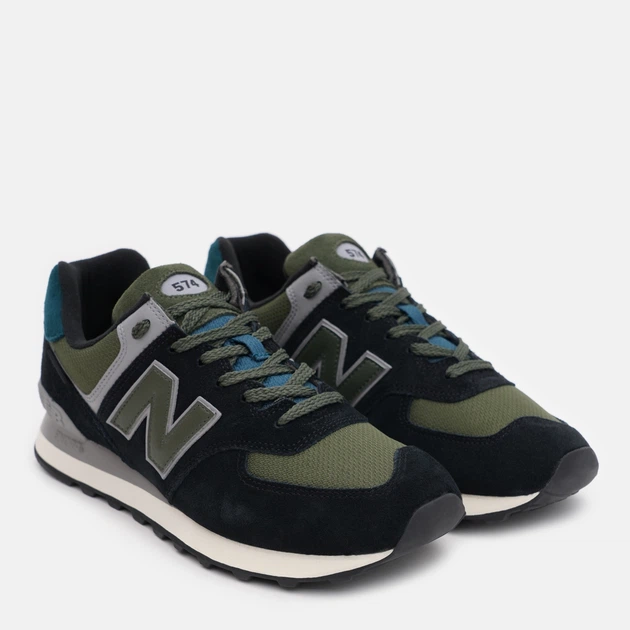 Мужские кроссовки New Balance 574 U574KBG 46.5 (12US) 30 см Черный/Хаки ...