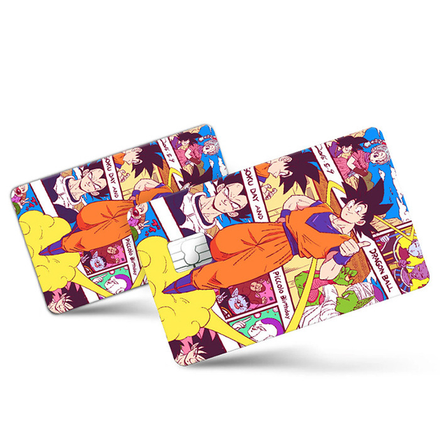 Наклейка на банковскую карту Сон Ґоку Son Goku Драгонбол Dragon Ball v2 ...