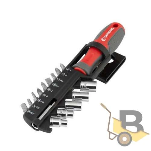 Викрутка магнітна 1/4" 100 мм з насадками 15 од INTERTOOL VT-3343 – фото, отзывы, характеристики ...