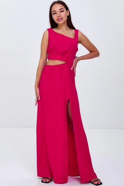 Плаття Volgina вечірнє довге з розрізом на нозі M малинове от продавца