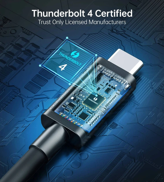 Кабель Choetech USB 4.0 Thunderbolt Type-C 0.8 м 100W Чорний (A3010) – фото, відгуки ...