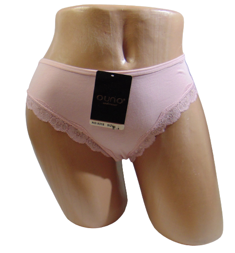 Трусики слипы с кружевом Ouno 8318 S-M пудра – Брендовий одяг | ROZETKA