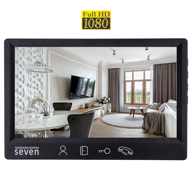 Видеодомофон 7 дюймов SEVEN DP–7571 FHD black – купить онлайн на ROZETKA