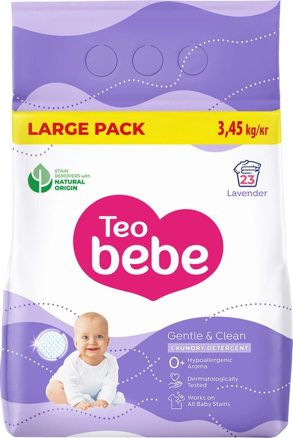 Пральний порошок Teo bebe Gentle & Clean Lavender 3.45 кг ...