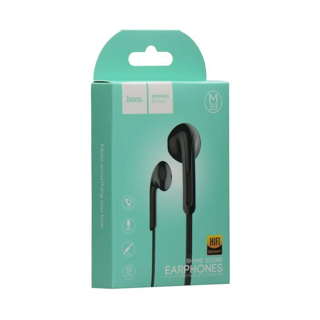Навушники HOCO M39 Rhyme sound earphones with microphone Black купить в ...