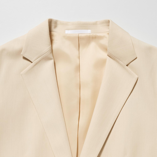 Пиджак удлиненный женский Uniqlo 909695180 XXL Бежевый (1159787319 ...