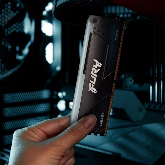 Оперативна пам'ять Kingston Fury DDR4-3200 16384MB PC4-25600 (Kit of 2x8192) Beast RGB 1Rx8 ...