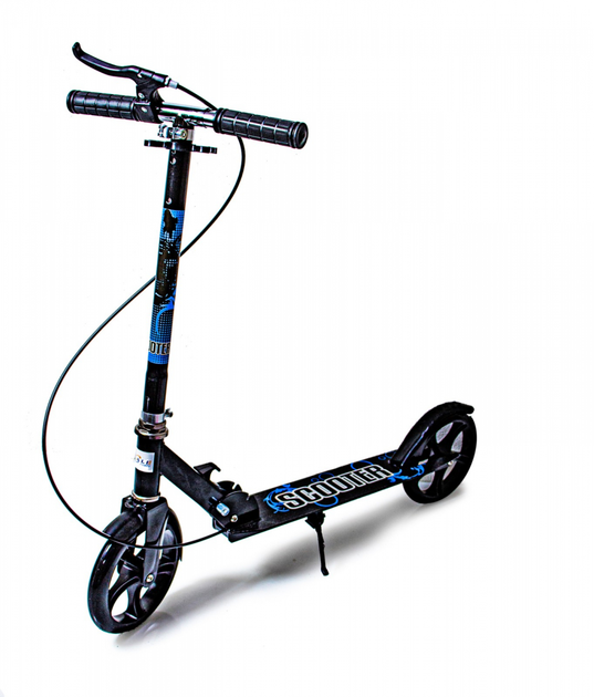 Детский двухколесный самокат Scooter 470 с ручным тормозом, Черный ...