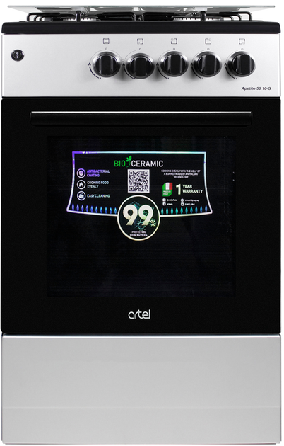 Плита газовая ARTEL APETITO 50 10-G GREY – фото, отзывы, характеристики ...