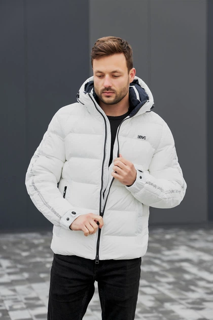 Зимова чоловіча куртка Black Vinyl C23-2223C Білий, 54 від продавця: S ...