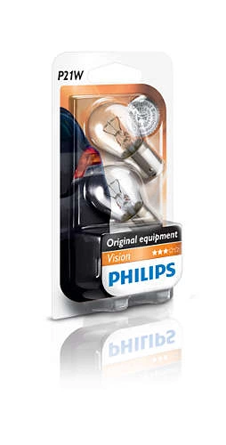 Вказівна лампа розжарювання PHILIPS 12498B2 P21W 12V 21W BA15s – фото ...