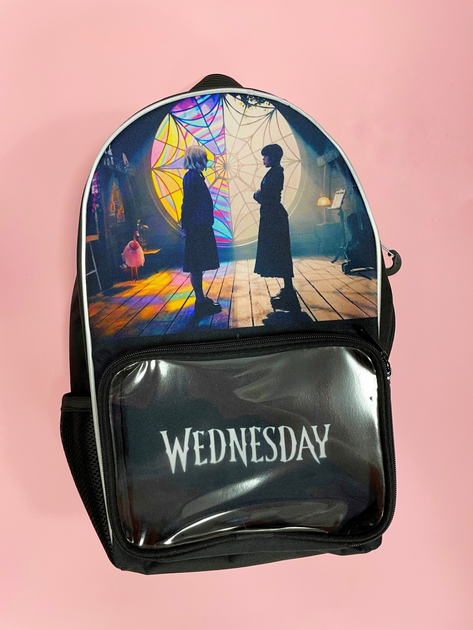 Рюкзак Венздей Wednesday школьный с прозрачным карманом для девочки ...