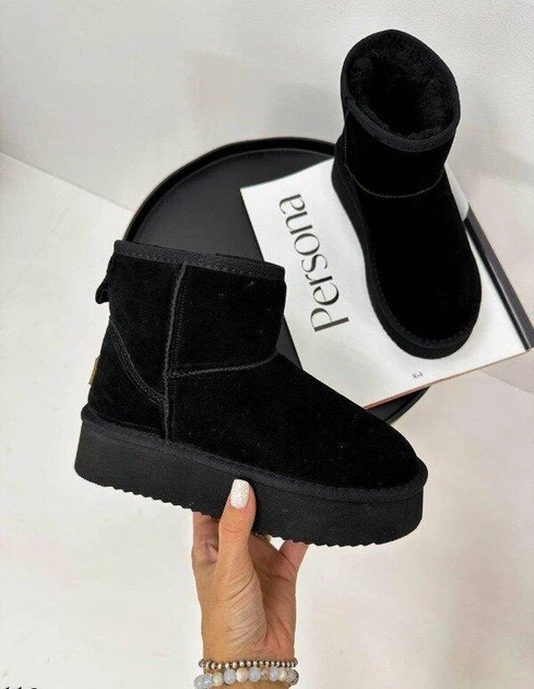 Женские угги на платформе ITTS 40р(25.5см) черные натуральная замша (119-40) – Оригинальная ...