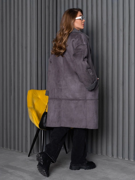 Дубленка женская ISSA PLUS 14263 M Серая (issa2007682492572) – в интернет-магазине ROZETKA ...