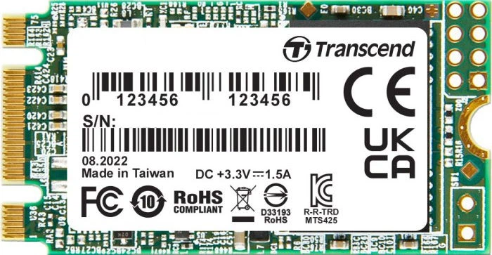 SSD диск Transcend 425S 1TB M.2 2242 SATAIII 3D NAND TLC (TS1TMTS425S) – фото, отзывы ...