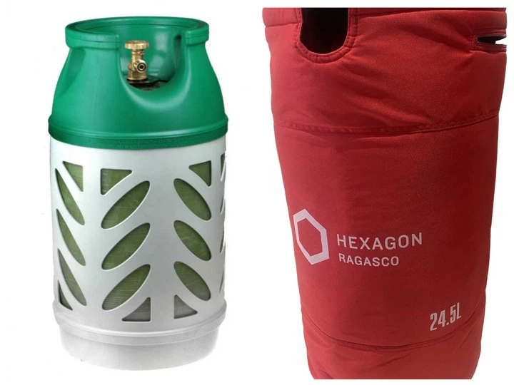 Композитный газовый баллон 24,5L Hexagon Ragasco с защитным термочехлом ...