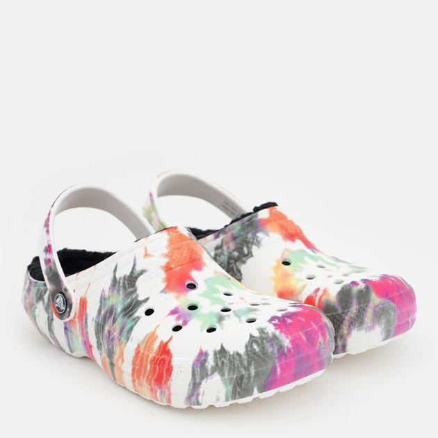 Женские кроксы утепленные Crocs Classic Lined Tie Dye Clog 206341-0C4 38-39 (M6/W8) 24 см ...