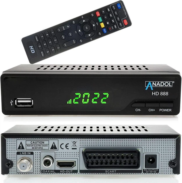 Супутниковий ресивер Anadol HD 888 з функцією запису PVR, для ...