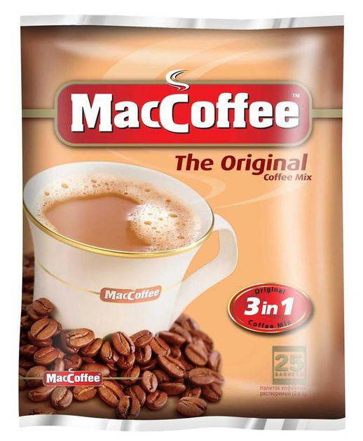Купить MacCoffee Оригинал 3 в 1 кофе в пакетиках 25 штук по 20 грамм ...