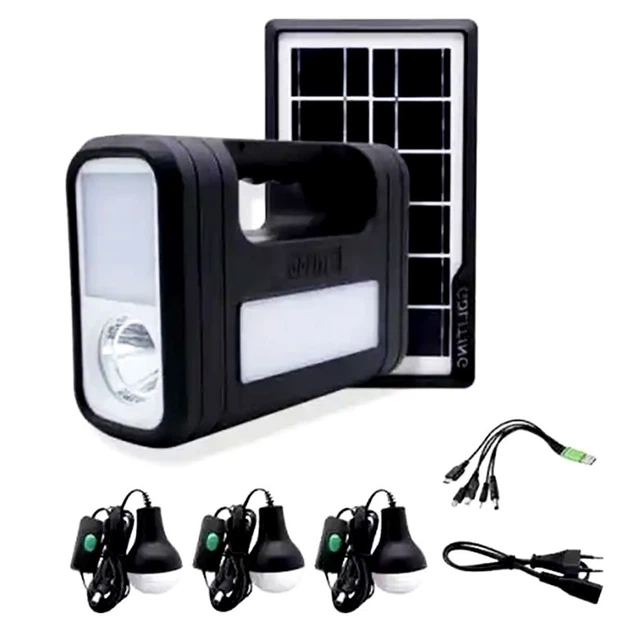 Багатофункціональний LED ліхтар GDLite GD-8017 із сонячною панеллю ...