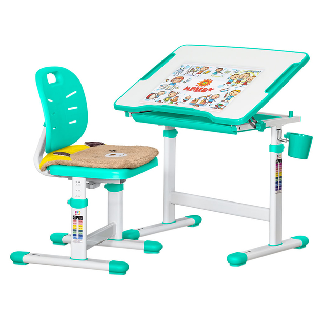 Парта со стулом Evo-kids Green (Evo-06 Ergo Z) – Безопасность и стиль ...