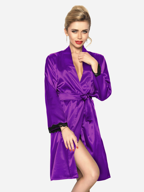 Халат женский большого размера DKaren Nancy 2XL Violet (5902230060357 ...