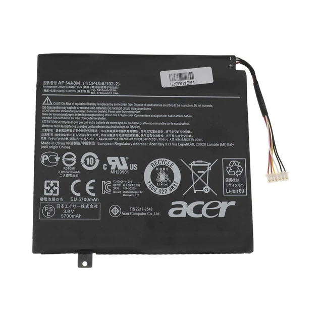 Original 22Wh 3.8V AP14A8M батарея для Acer Iconia Tab 10 A3-A20 A3 ...