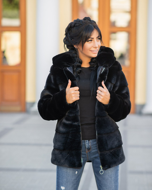Fashions • Полушубок под шиншиллу Дана Fashions 54 черный (№015Д/ш) от ...