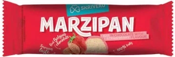 Батончик Skriveru Gotina Марципановый в шоколаде с ароматом клубники 40 ...