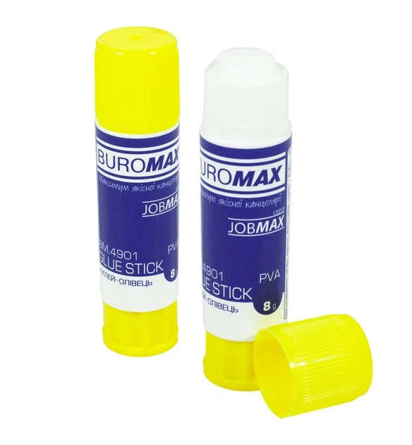 Клей-олівець PVA 8 г Buromax JOBMAX (BM.4901) – фото, відгуки ...