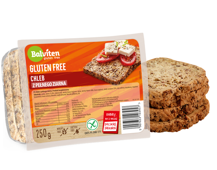 Хліб без глютену цільнозерновий Balviten 250 г – купити в Україні ...