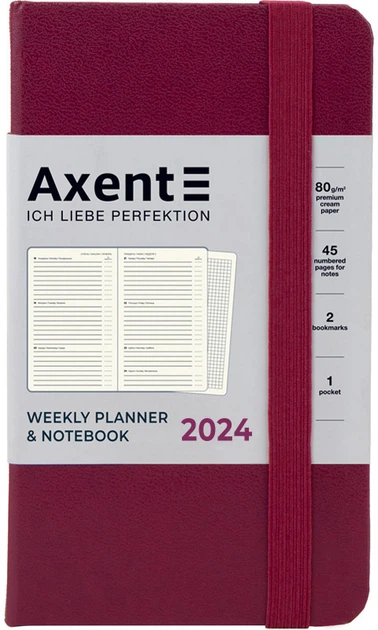Щотижневик Axent Pocket Strong 2024 9х15 см винний (8508-24-46-A) – фото, відгуки ...