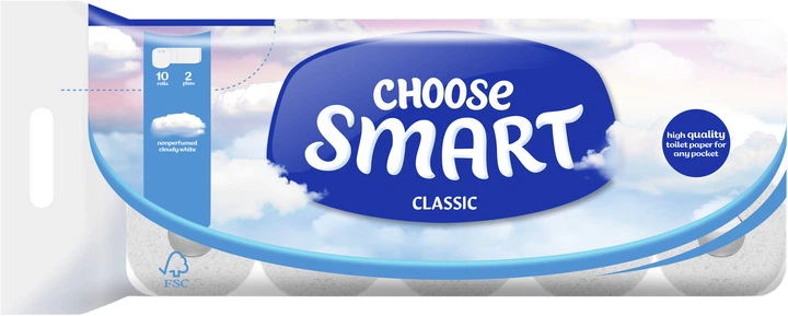 ROZETKA | Туалетная бумага Smart Classic 2 слоя 120 отрывов 10 рулонов ...