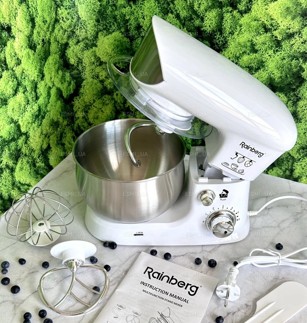Кухонный комбайн - тестомес Rainberg RB 8083 3200 Вт Белый – фото, отзывы, характеристики в ...