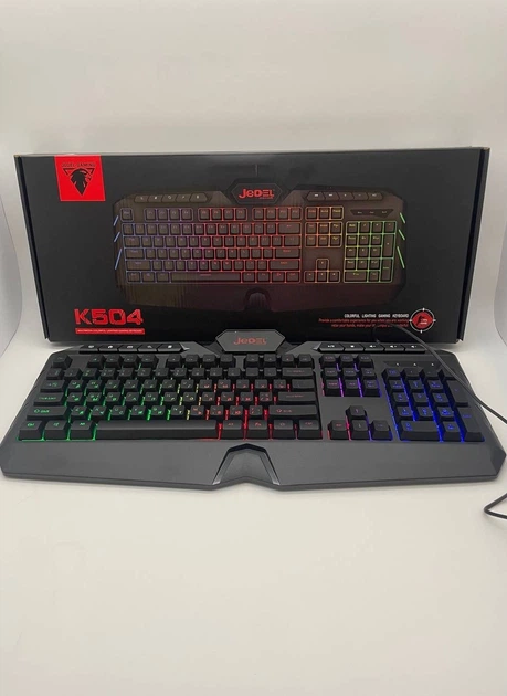 Провідна ігрова клавіатура JEDEL K504 з кольоровим підсвічуванням – фото, отзывы, характеристики ...