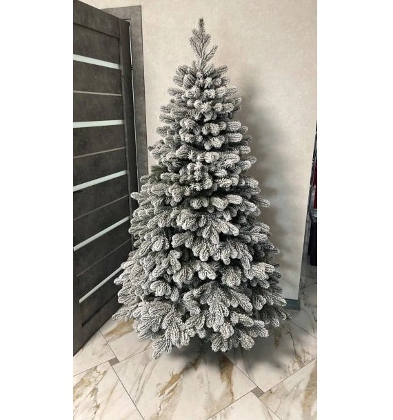 Штучна ялинка Еліт Синя Засніжена 120см ТМ Смерека фото відгуки характеристики в інтернет