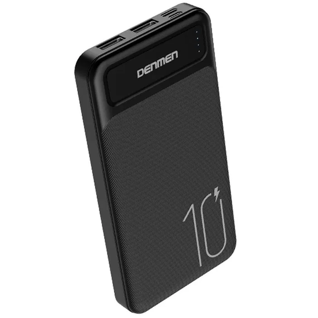 Павербанк із індикатором DENMEN DP09 10000mAh |2A/2USB| Чорний – фото, відгуки, характеристики в ...