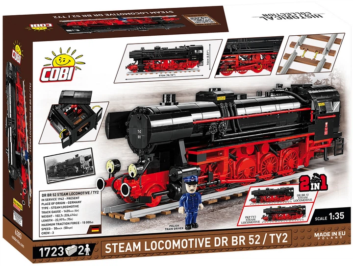 Конструктор Cobi Trains Локомотив DRB Class 52 1723 детали (COBI-6283 ...