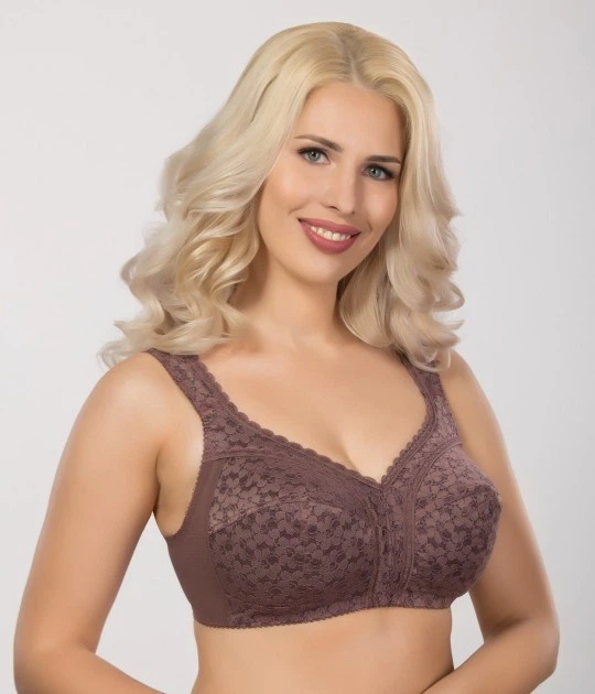Бюстгальтер без кісточок з широкими бретелями та мереживом Elita кава 90C 215-C9C – Брендовая ...