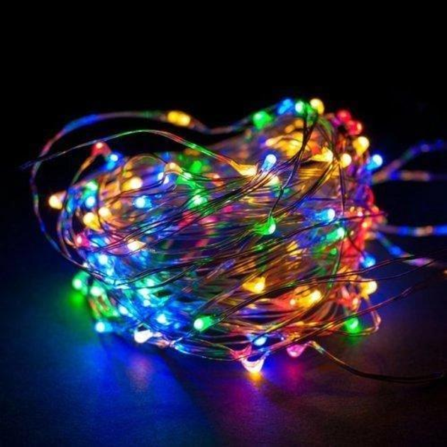 Светодиодная гирлянда Нить Роса на елку 100 LED от USB 10м 8 режимов ...